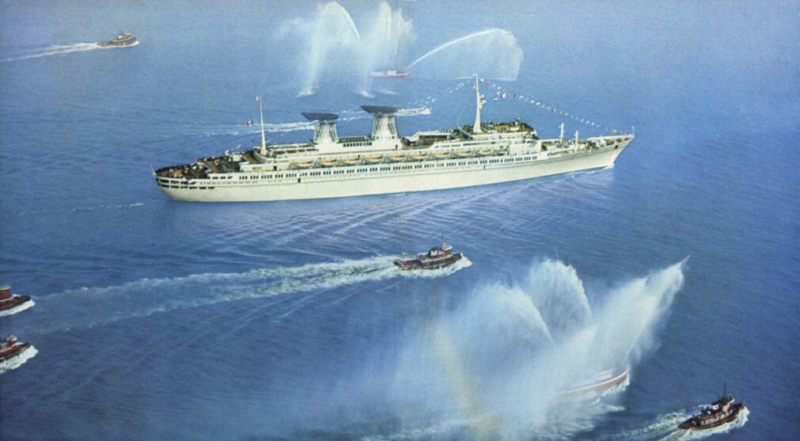 1965 Maiden Arrival of SS MICHELANGELO by Ted Scull – World Ship Society